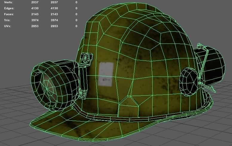 3D model Lowpoly Mining Helmet VR / AR / low-poly | CGTrader