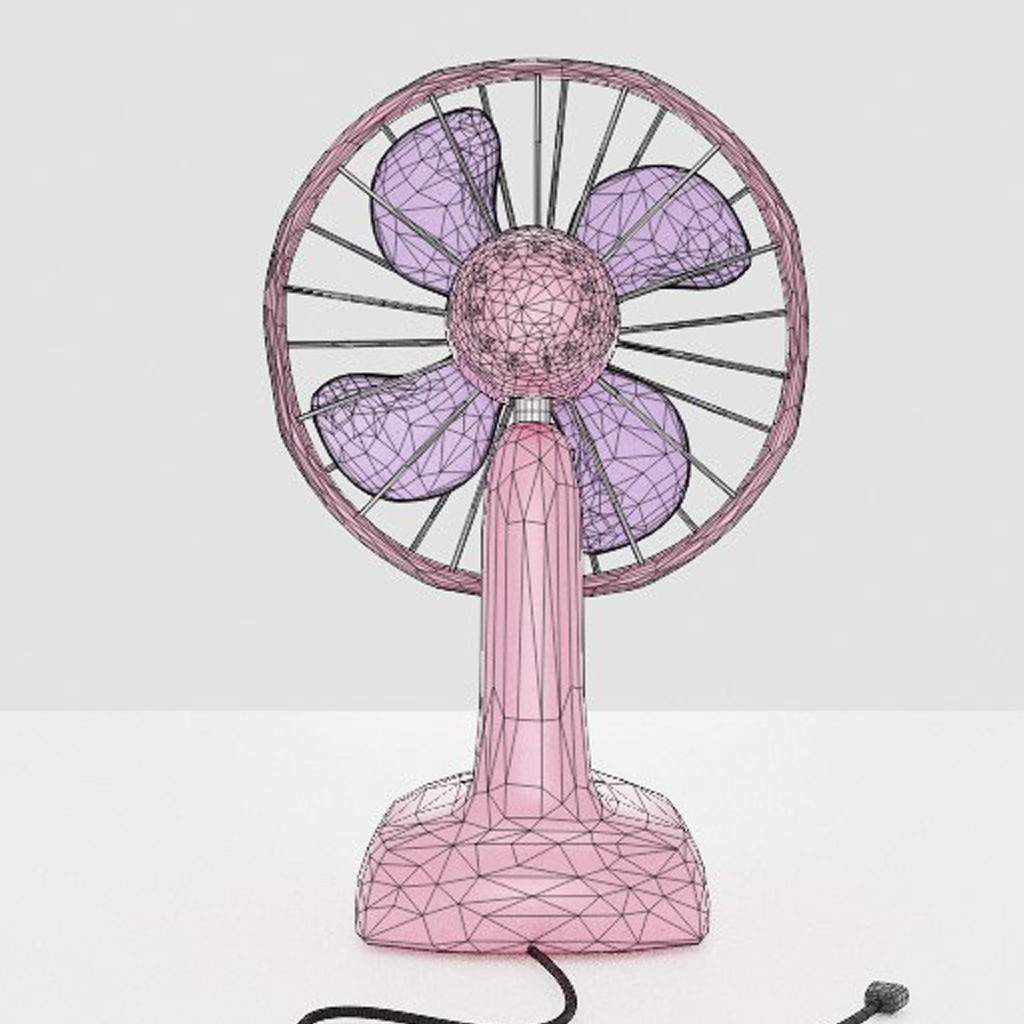 Mini fan 3D model animated | CGTrader