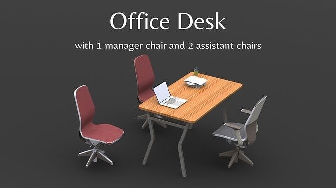 High Quality 3D model of Office Desk 3D model | CGTrader