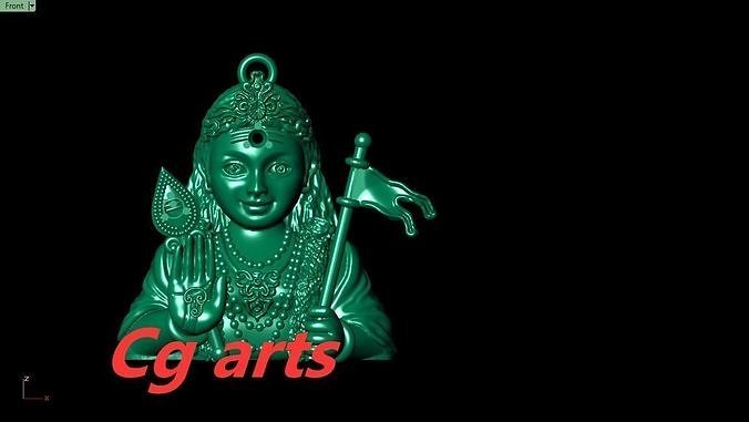 kumara swamy locket 3D model 3D printable | CGTrader