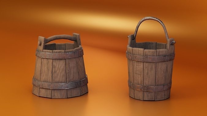 3D model Medieval Wooden Buckets VR / AR / low-poly | CGTrader