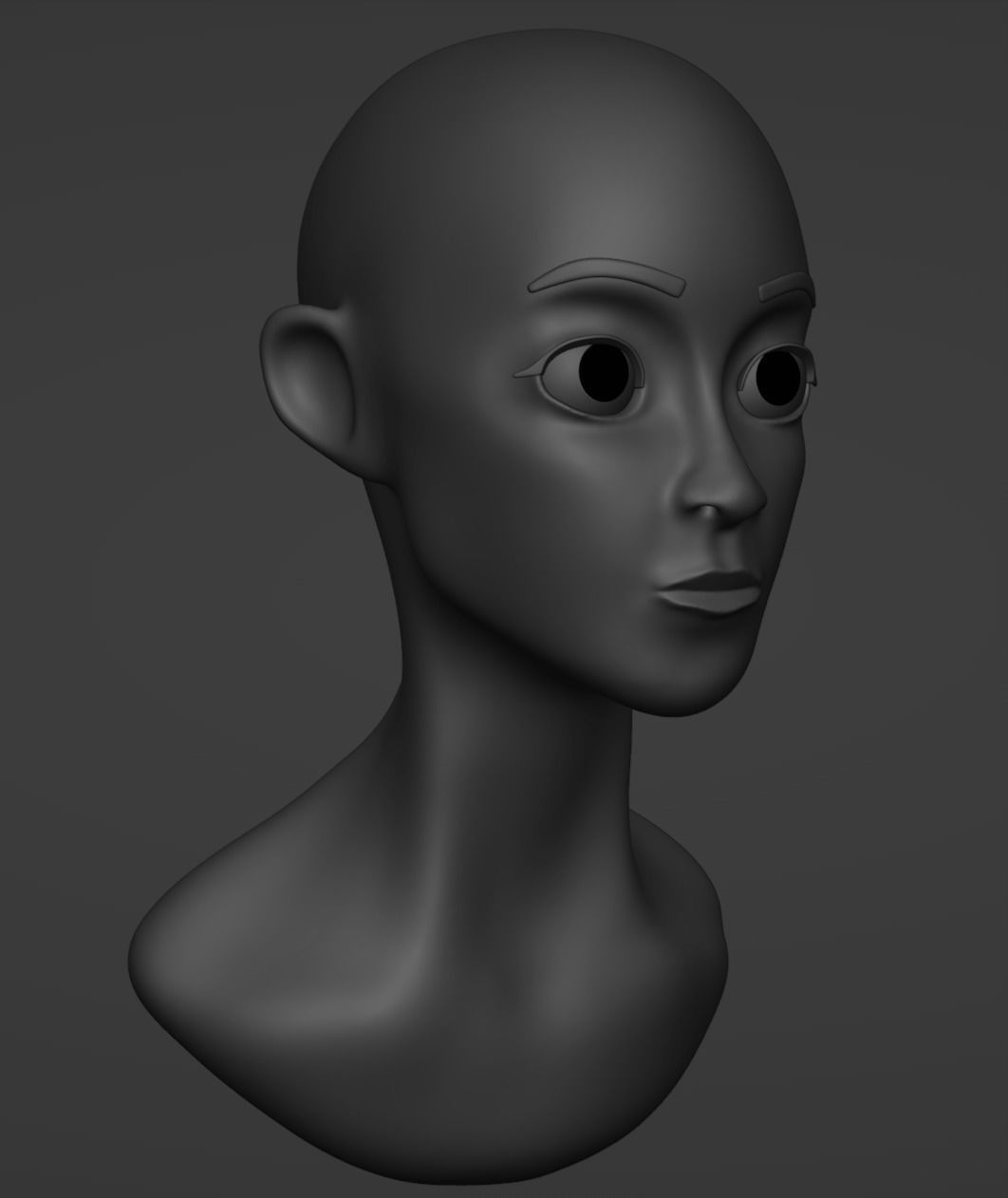 Stylized 3d Female Head Sclupt 3D model | CGTrader