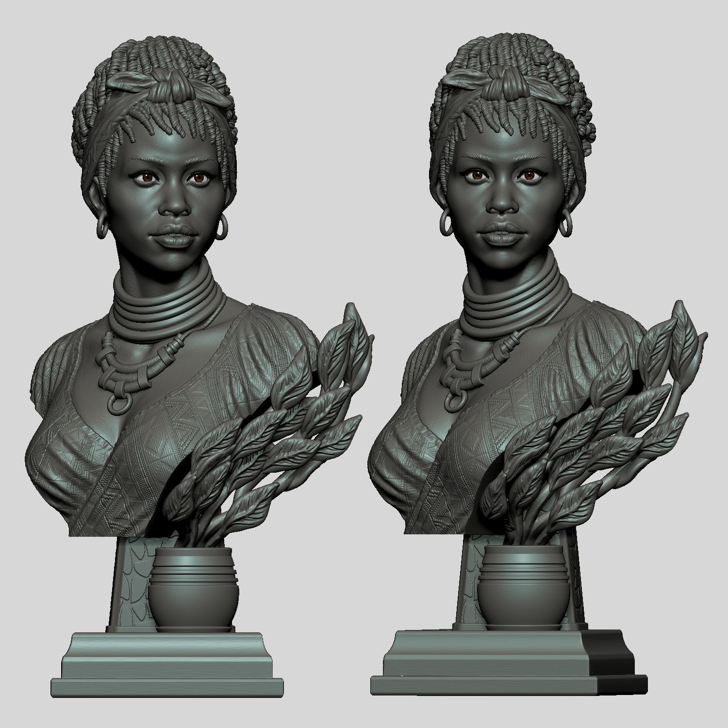 GIMBYA STL bust of african woman 3D model 3D printable | CGTrader