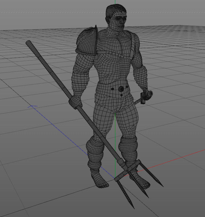 3D model Gladiator Retiarius VR / AR / low-poly rigged animated | CGTrader