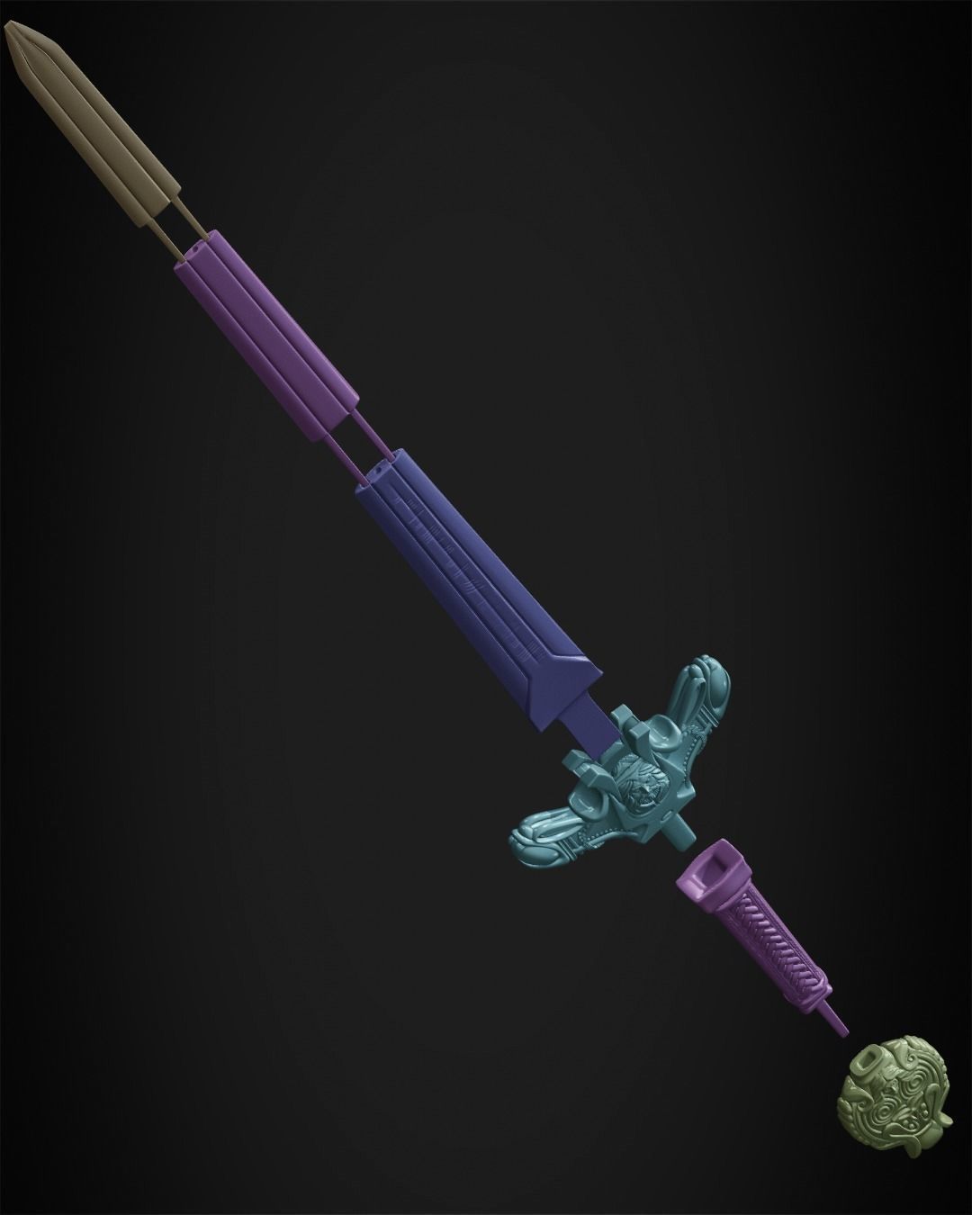 King Arthur Excalibur Sword for Cosplay 3D model 3D printable | CGTrader