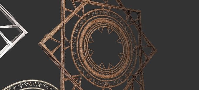 Babylonian Wall design 4 3D model | CGTrader