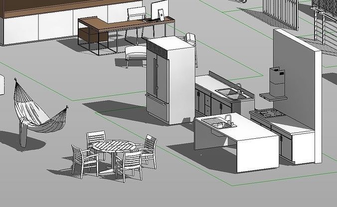 3D model FURNITURE FOR INTERIOR AND EXTERIOR DECORATION VR / AR / low ...