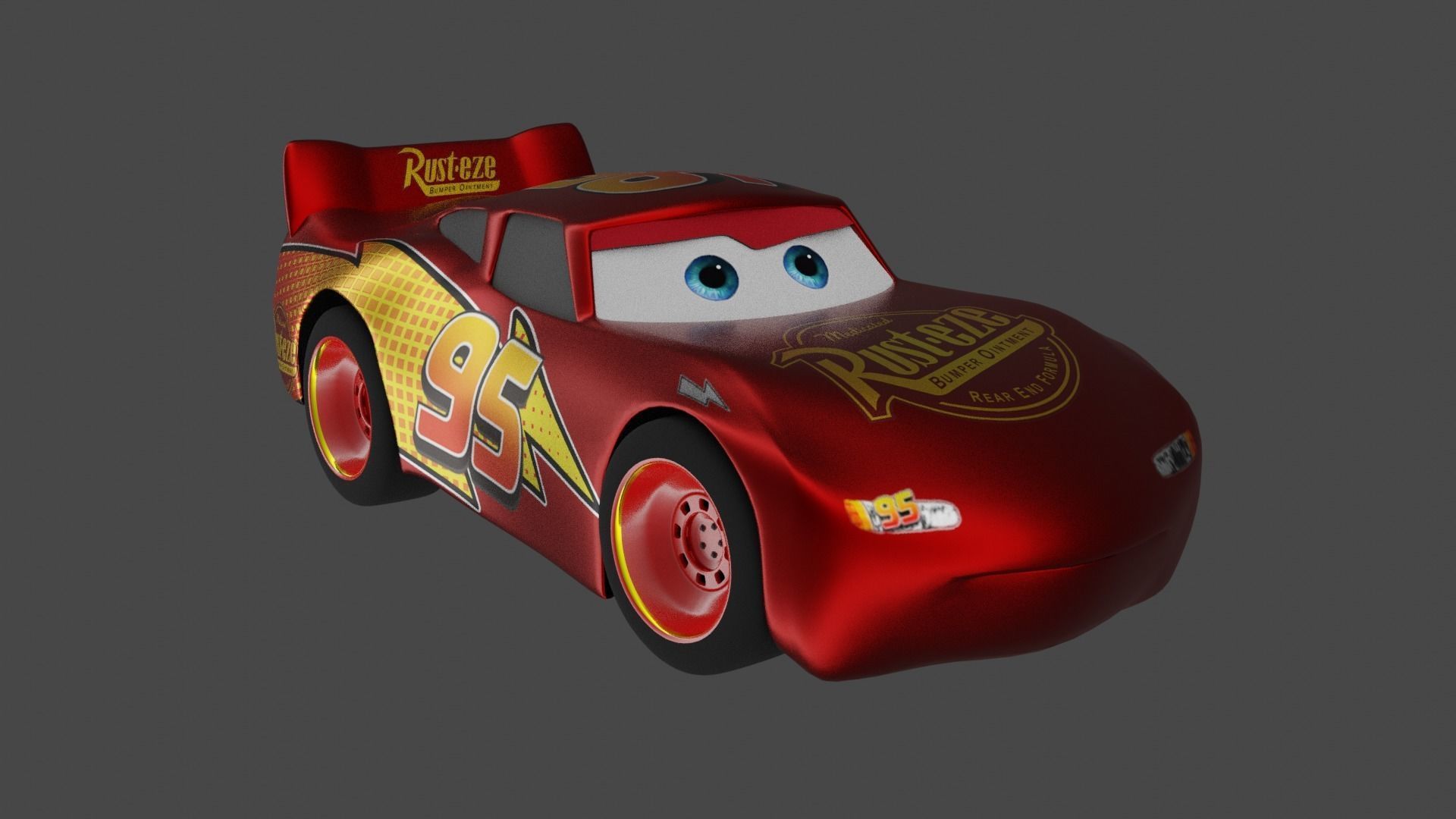 Cars - Lightning Mcqueen 3D model animated rigged | CGTrader