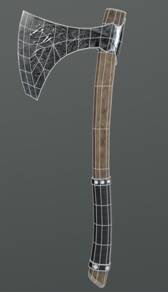 3D model Viking Skeggox Snake Axe VR / AR / low-poly | CGTrader