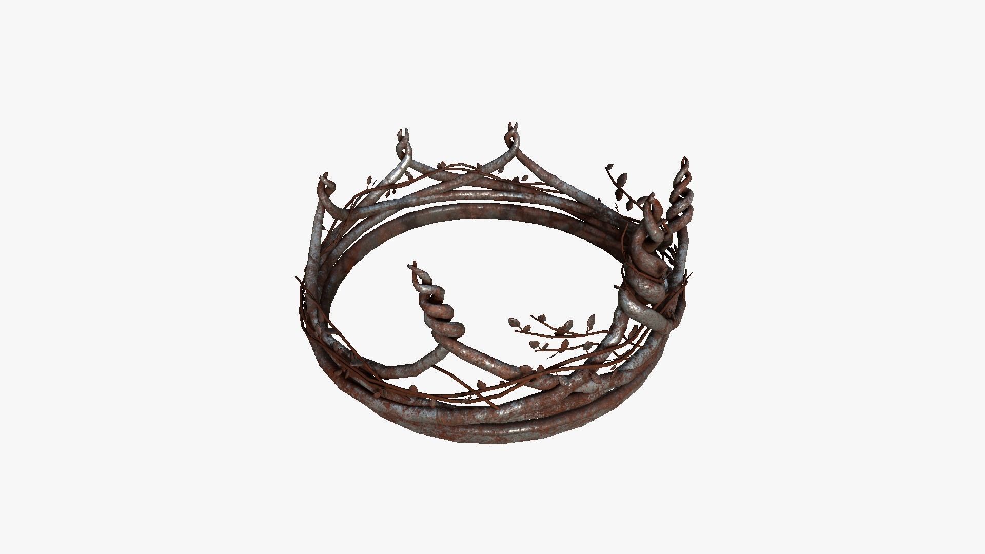 3D model Nature Crown A05 Rust - Fantasy Character Design VR / AR / low ...