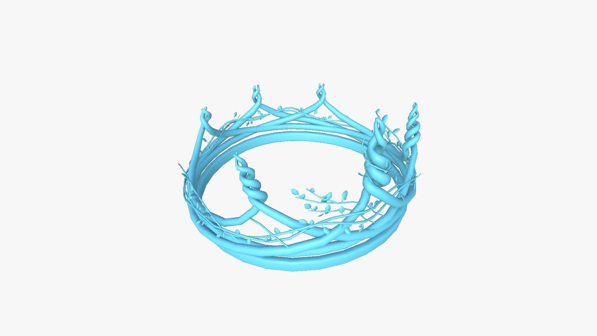 3D model Nature Crown A05 Rust - Fantasy Character Design VR / AR / low ...