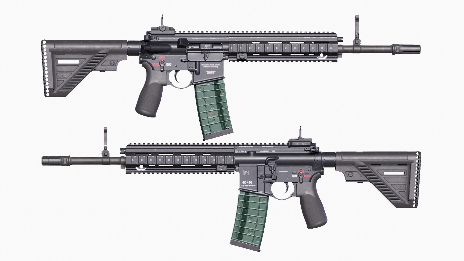 3D model HK416A5 14 5 inch VR / AR / low-poly | CGTrader