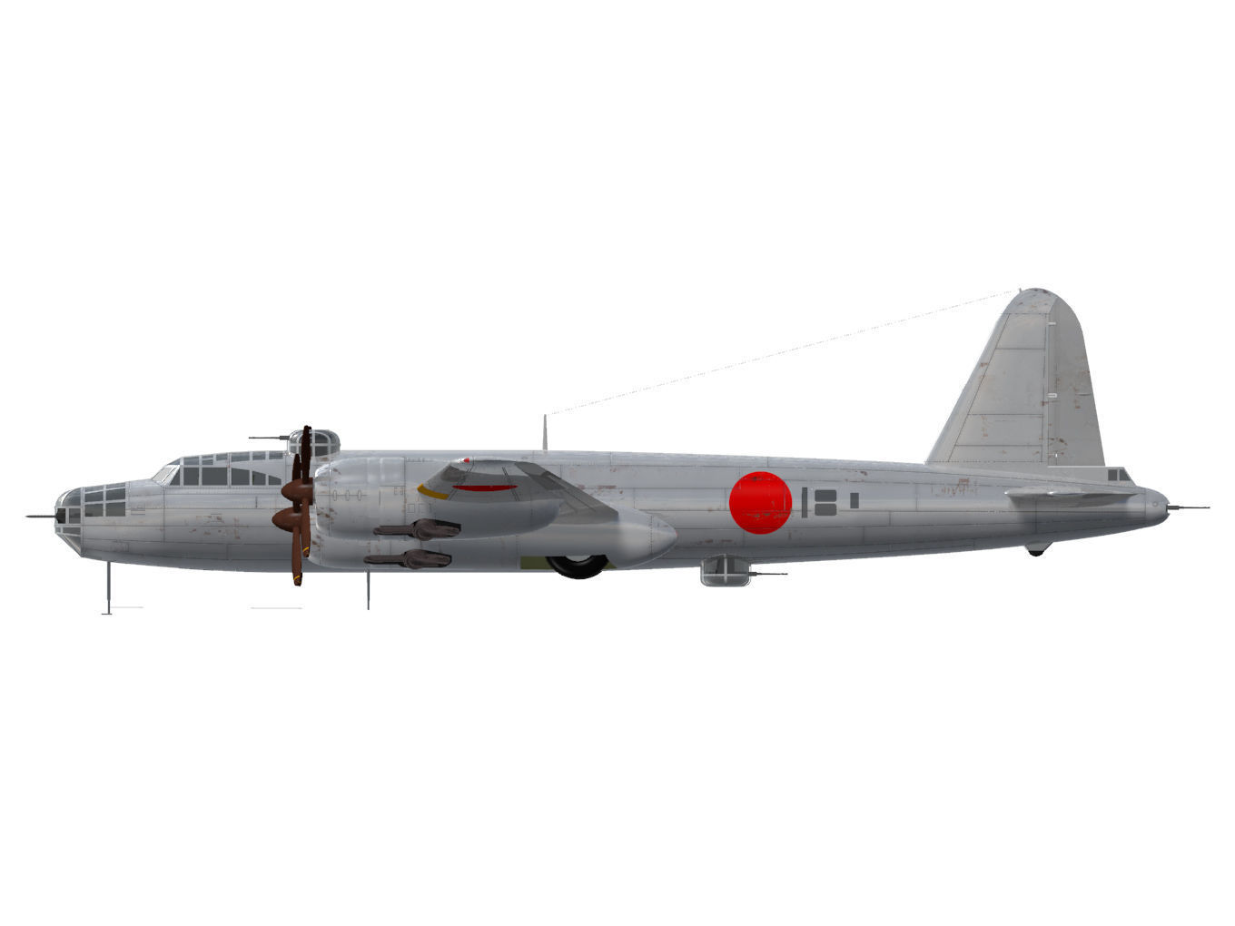 Nakajima G8N Renzan 3D model | CGTrader