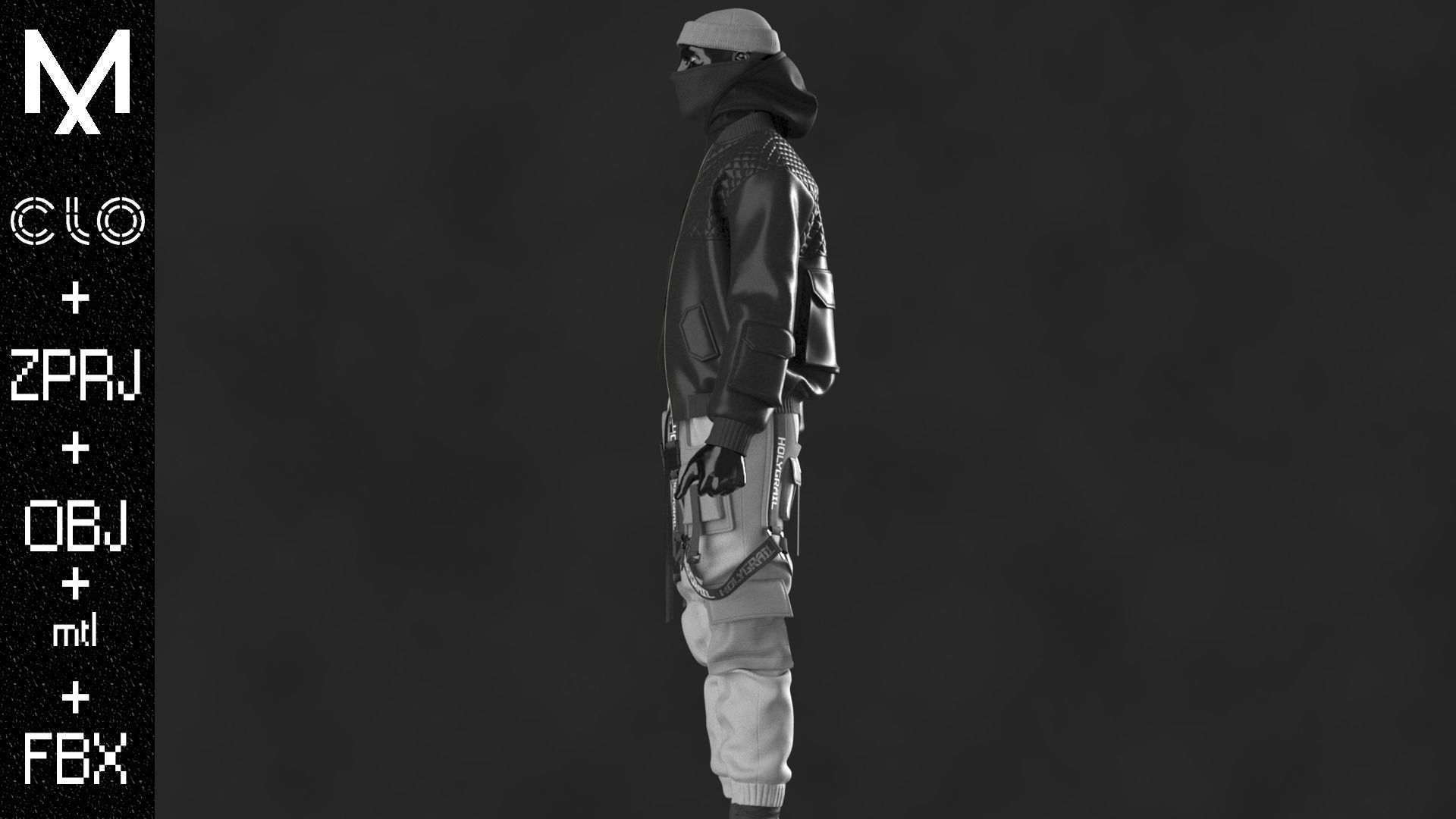 CyberPunk Outfit Style OBJ mtl FBX ZPRJ 3D model | CGTrader