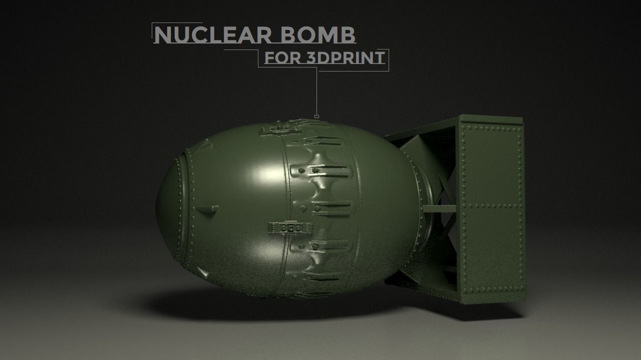 Nuclear bomb for 3Dprint 3D model 3D printable | CGTrader