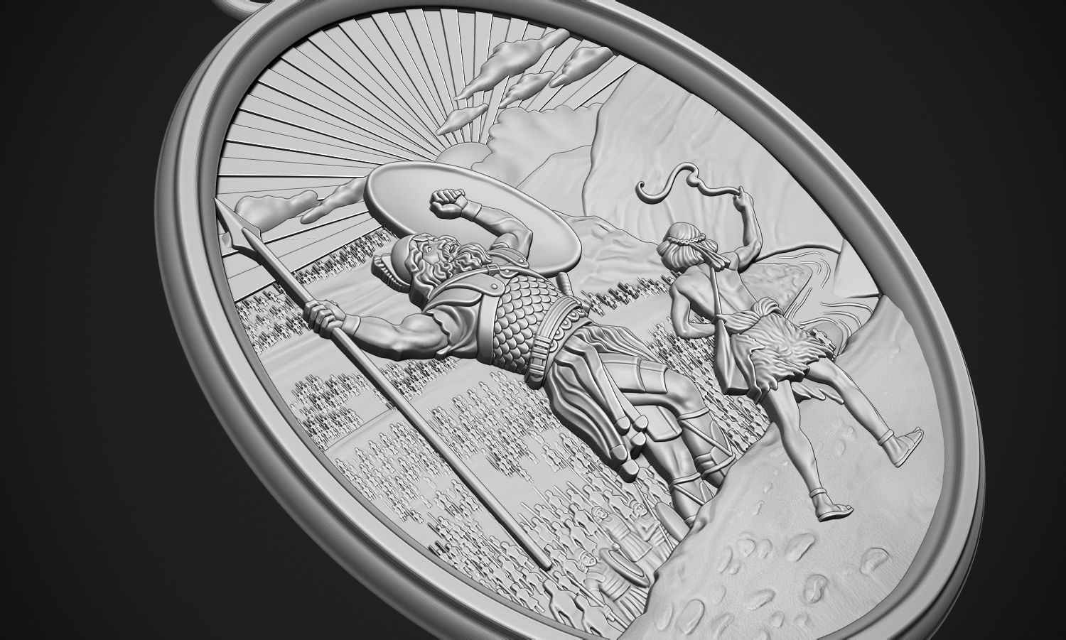David and Goliath 3D model 3D printable | CGTrader