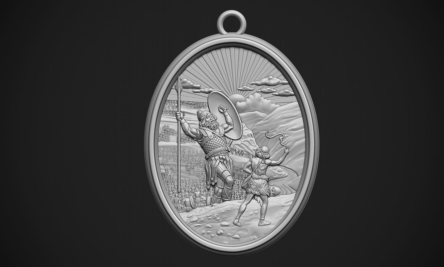 David and Goliath 3D model 3D printable | CGTrader