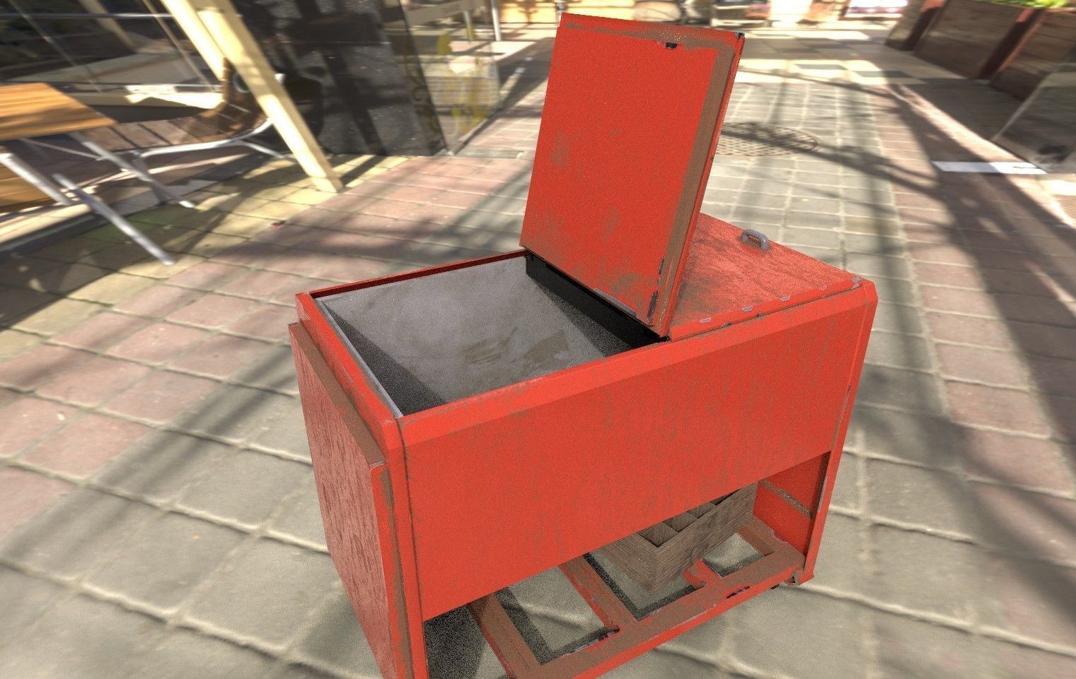 3D model Low poly cooler game ready sandbox vending machine for sims VR ...