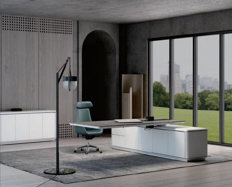 Modern Office Desk Low poly revit family and 3DSMAX model free 3D model ...