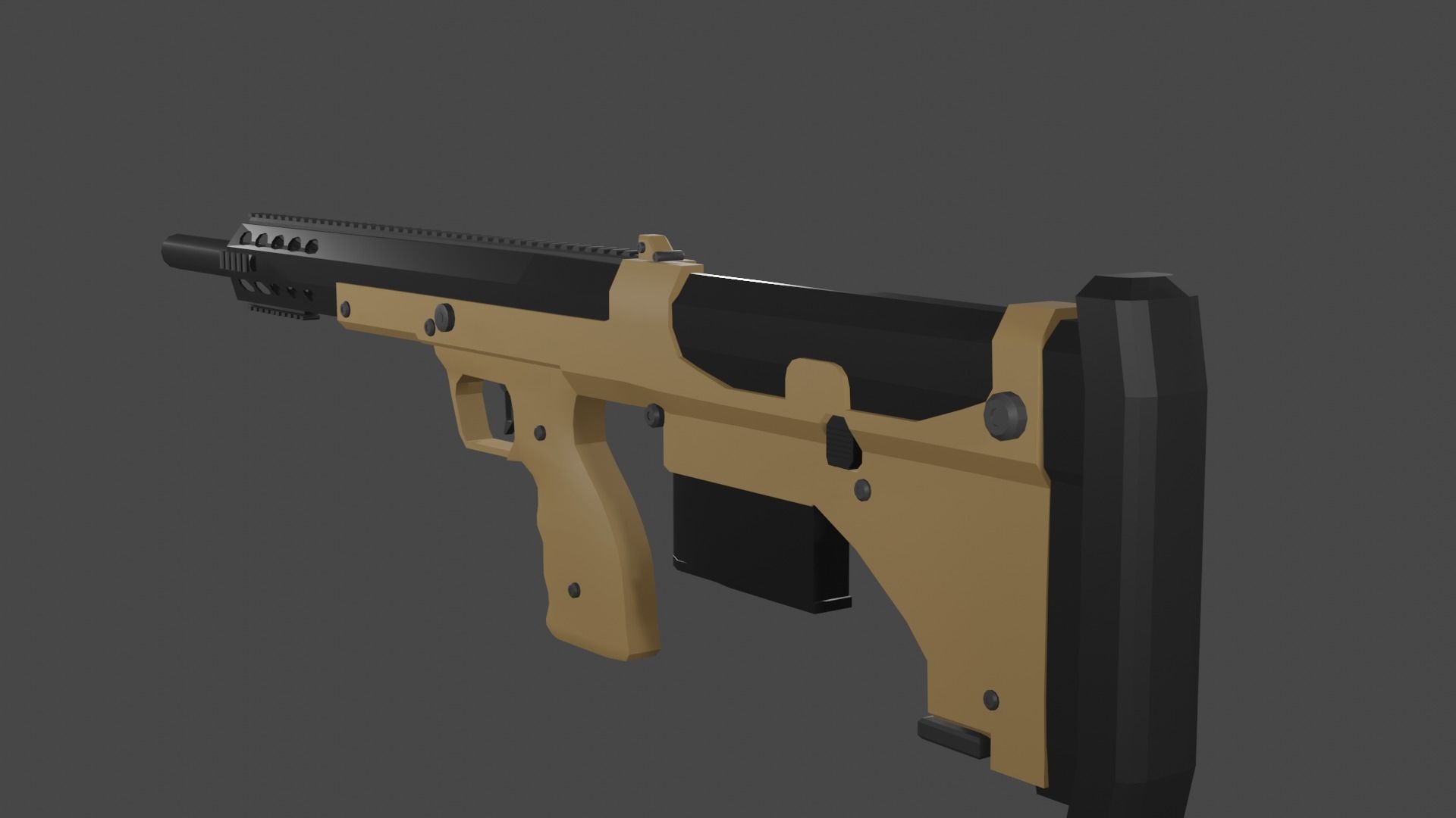 3D model Desert Tech SRS A1 Sniper Rifle VR / AR / low-poly | CGTrader