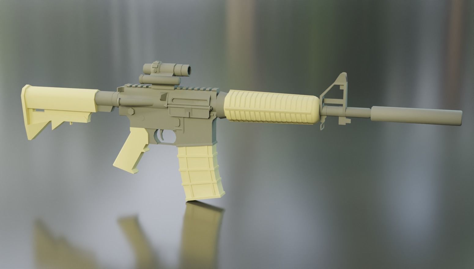 M16A3 rifle free VR / AR / low-poly 3D model | CGTrader