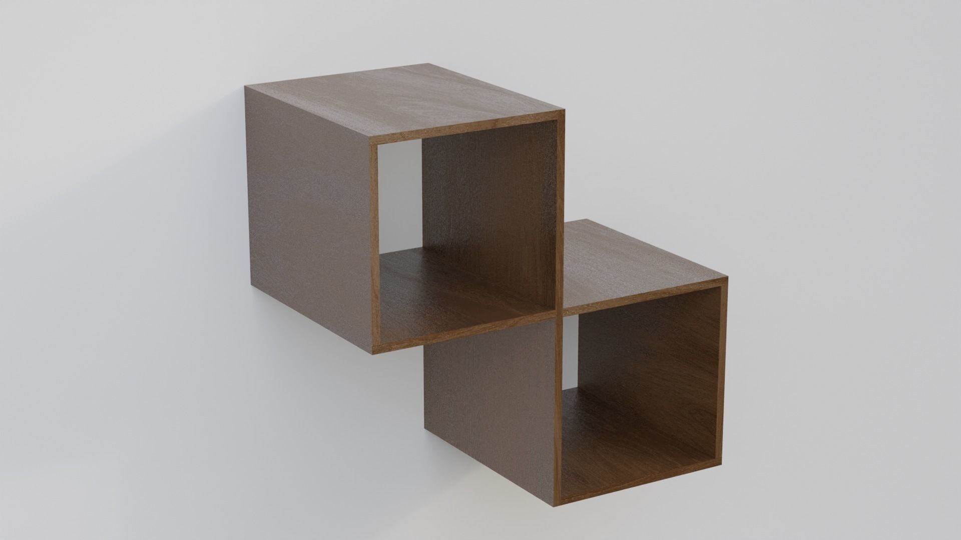 Wooden Cube Shelf free VR / AR / low-poly 3D model | CGTrader