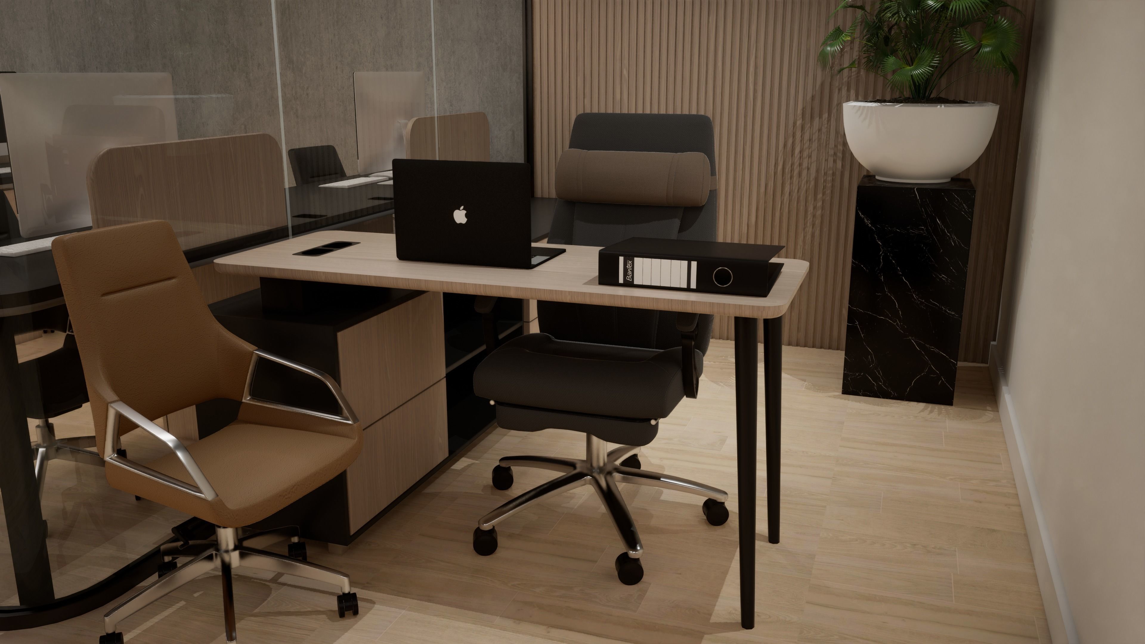Low poly Office Desk PARAMETRIC revit family and 3DSMAX model free 3D ...