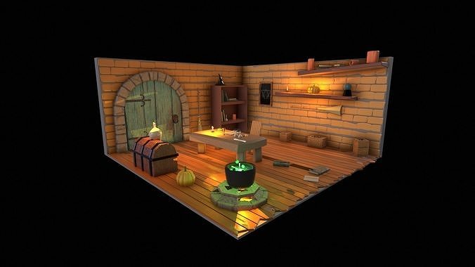 3D model Witch Room VR / AR / low-poly | CGTrader