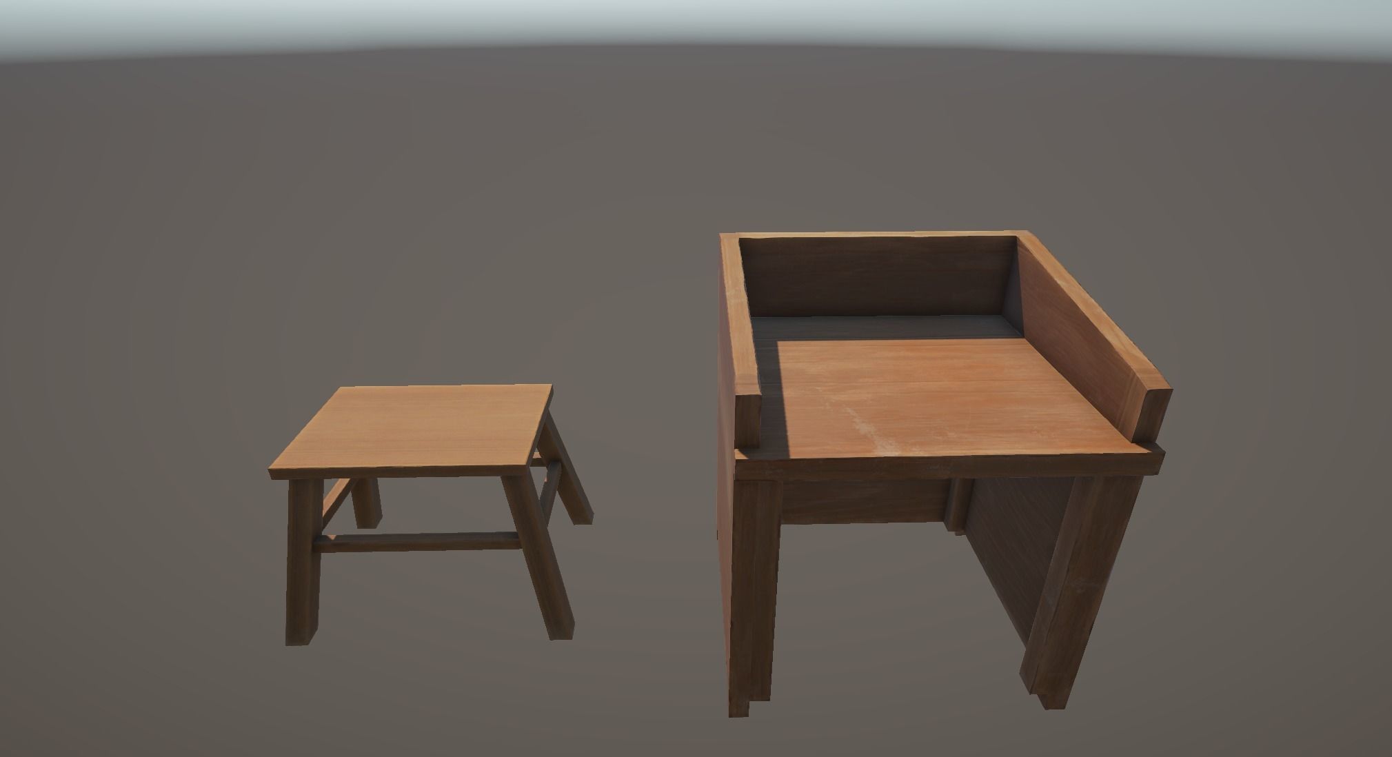 woodenStand1and2 wooden stand x unity package unify engine fx 3D model ...