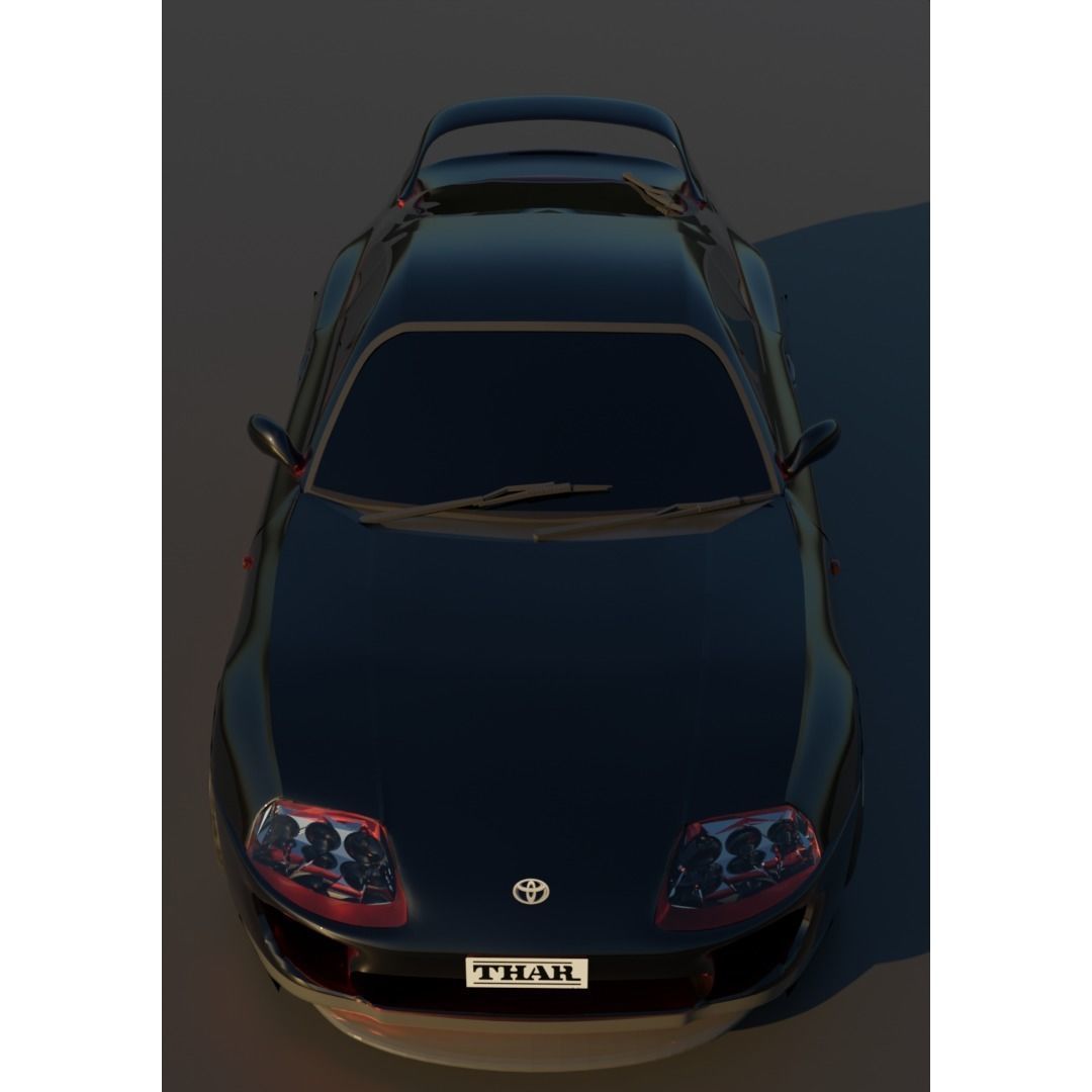 Toyota Supra mk4 3D model rigged | CGTrader