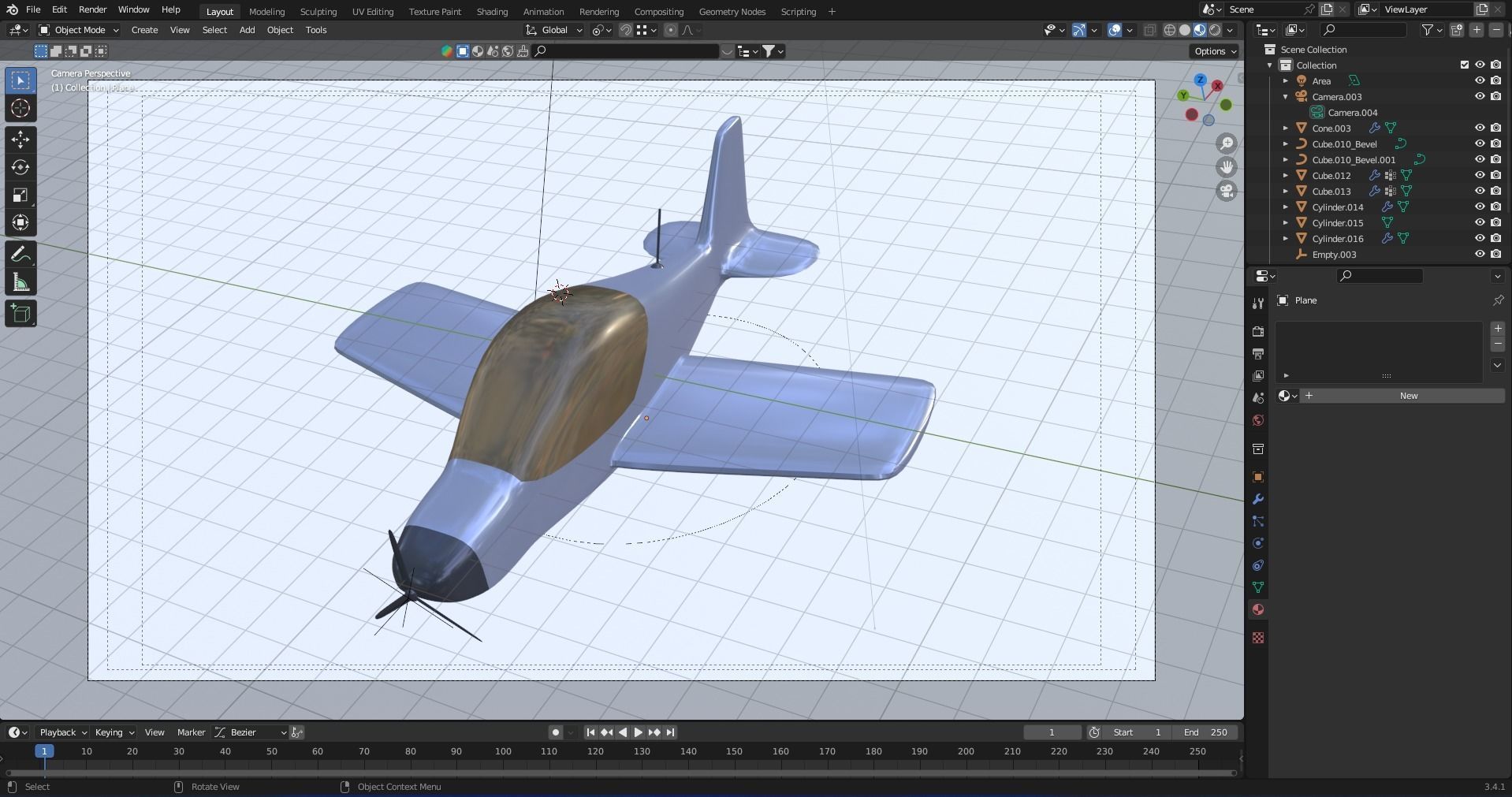 Propeller Airplane 3D animated model 3D model animated | CGTrader