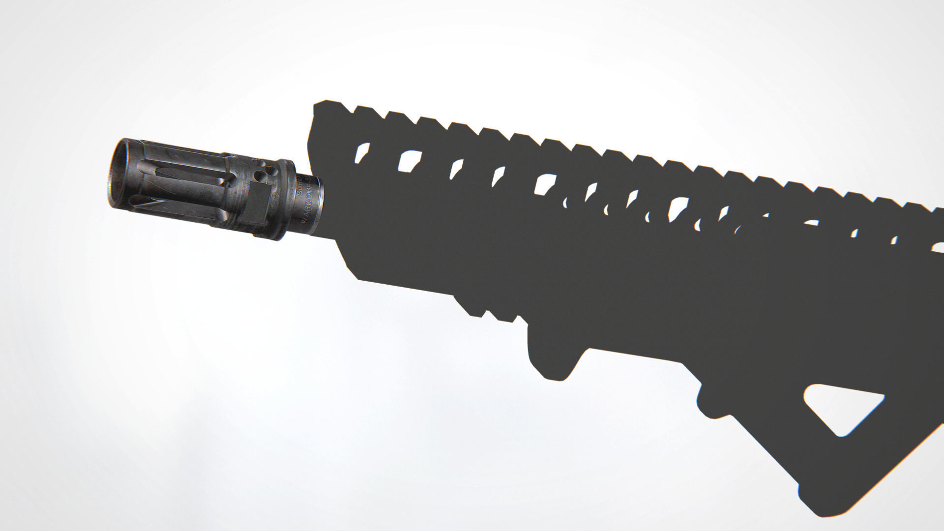 3D model WARCOMP-556-CTN Flash Hider VR / AR / low-poly | CGTrader