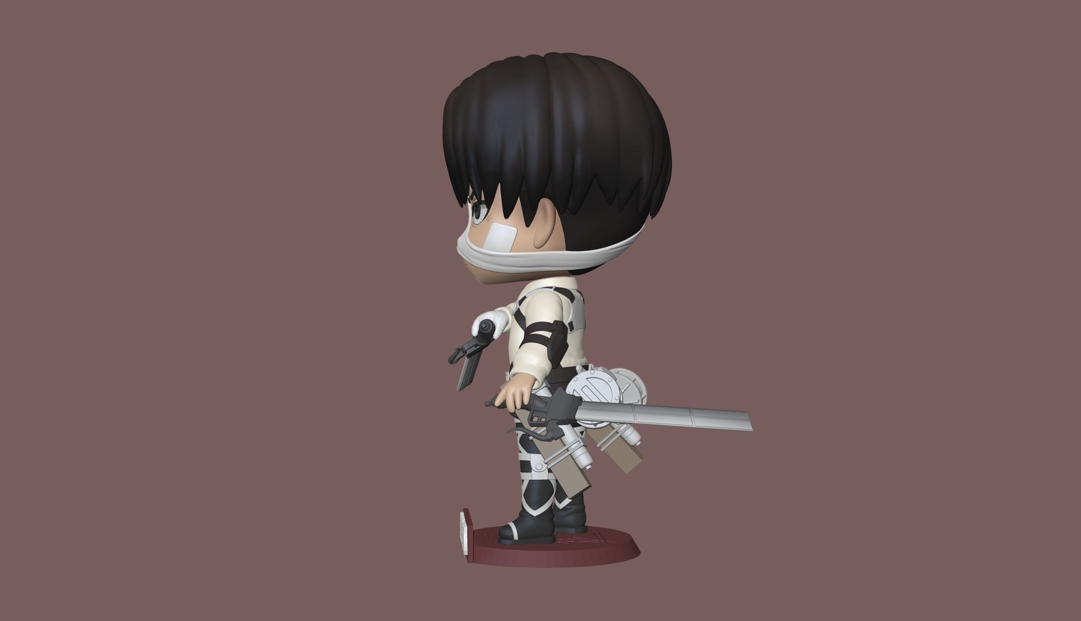 Levi Ackerman Shingeki no Kyojin 3D model 3D printable | CGTrader