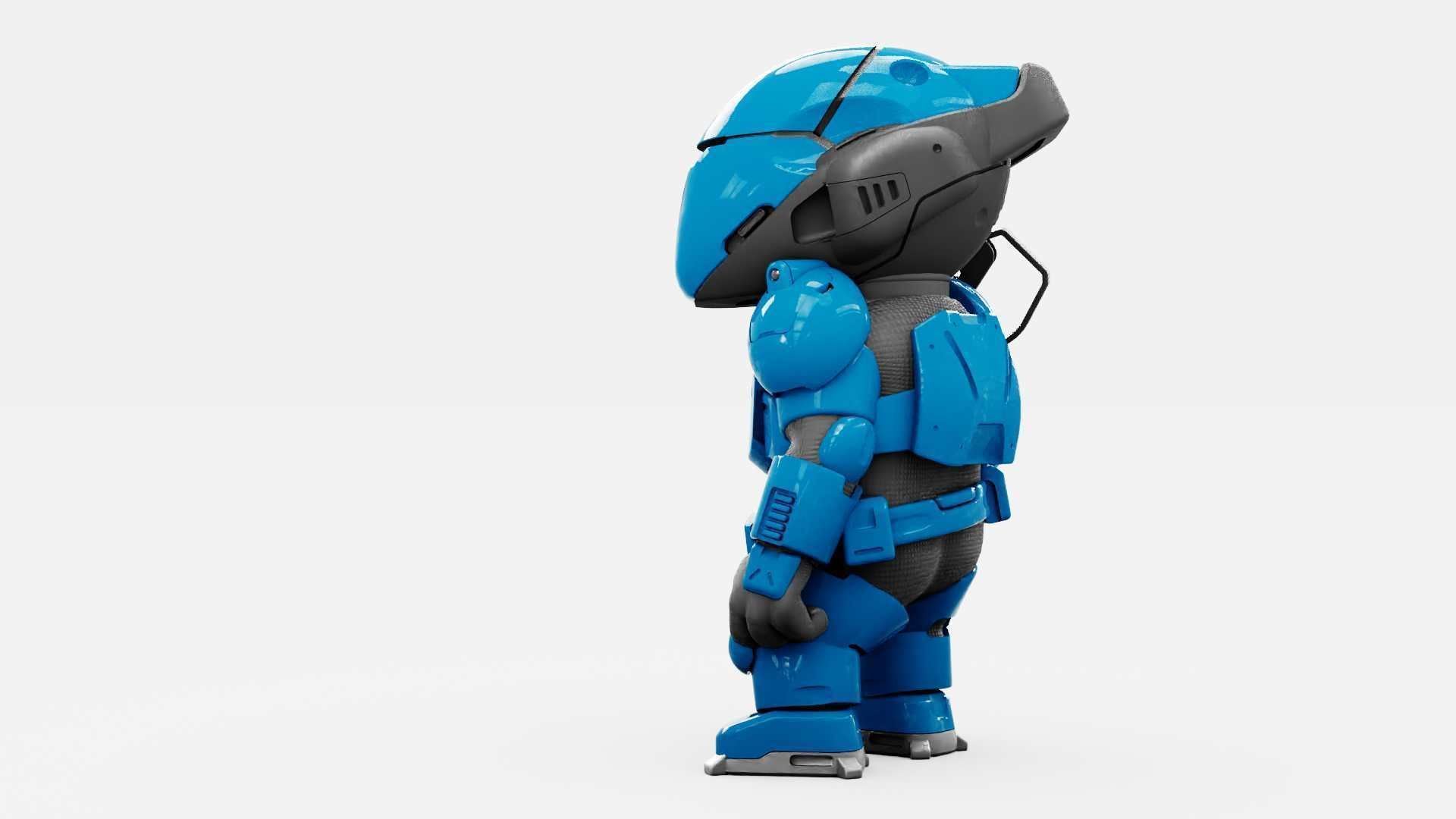 TOON MECHA SOLDIER RIGGED 3D model rigged | CGTrader