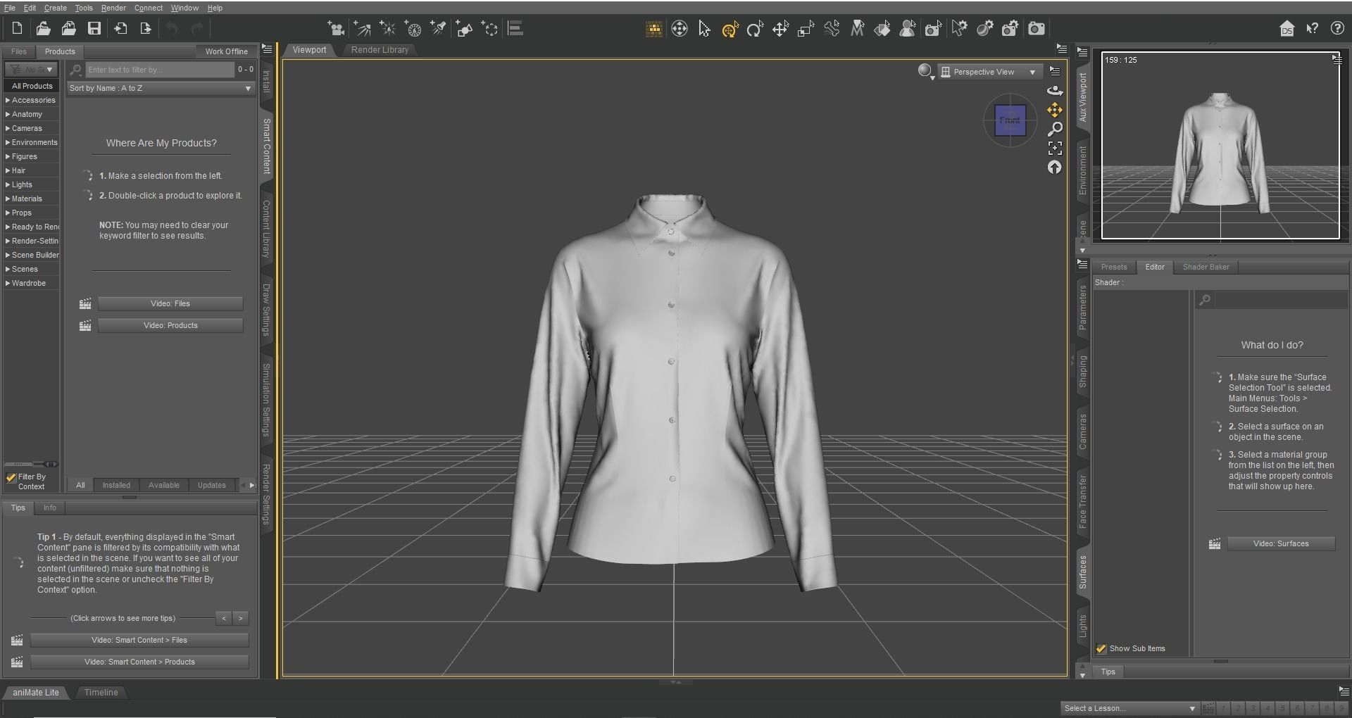 Women Formal Shirt Design 3D model | CGTrader