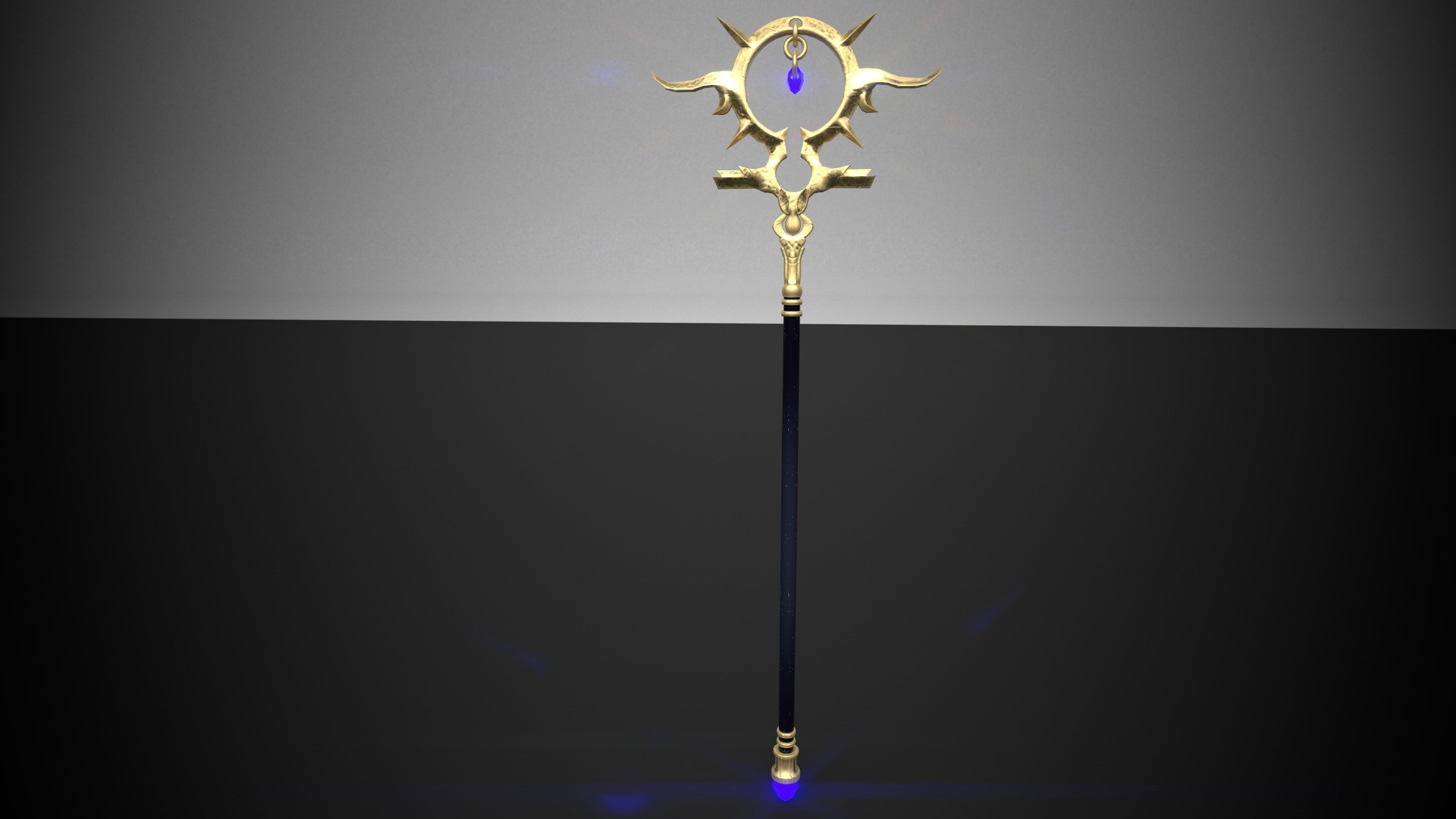 3D model Magic space staff weapon VR / AR / low-poly | CGTrader
