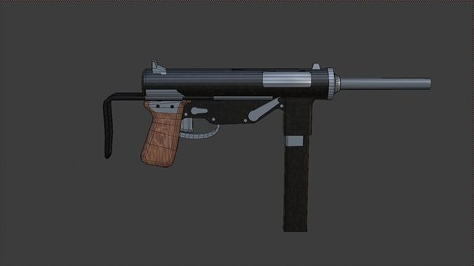 submachine gun 3D model | CGTrader