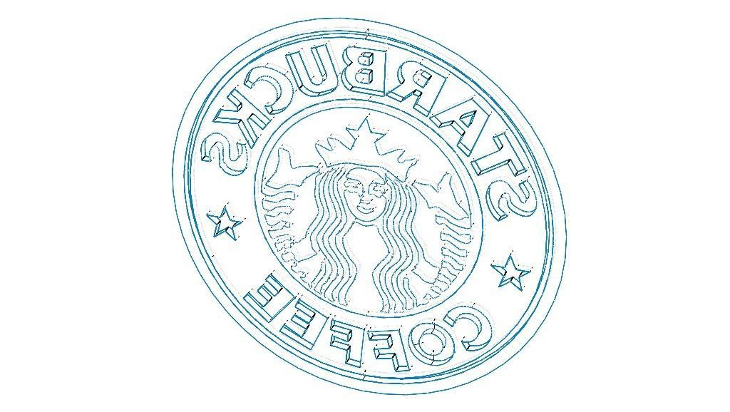 Starbucks Coffee Logo Surface Modeling 3D model | CGTrader
