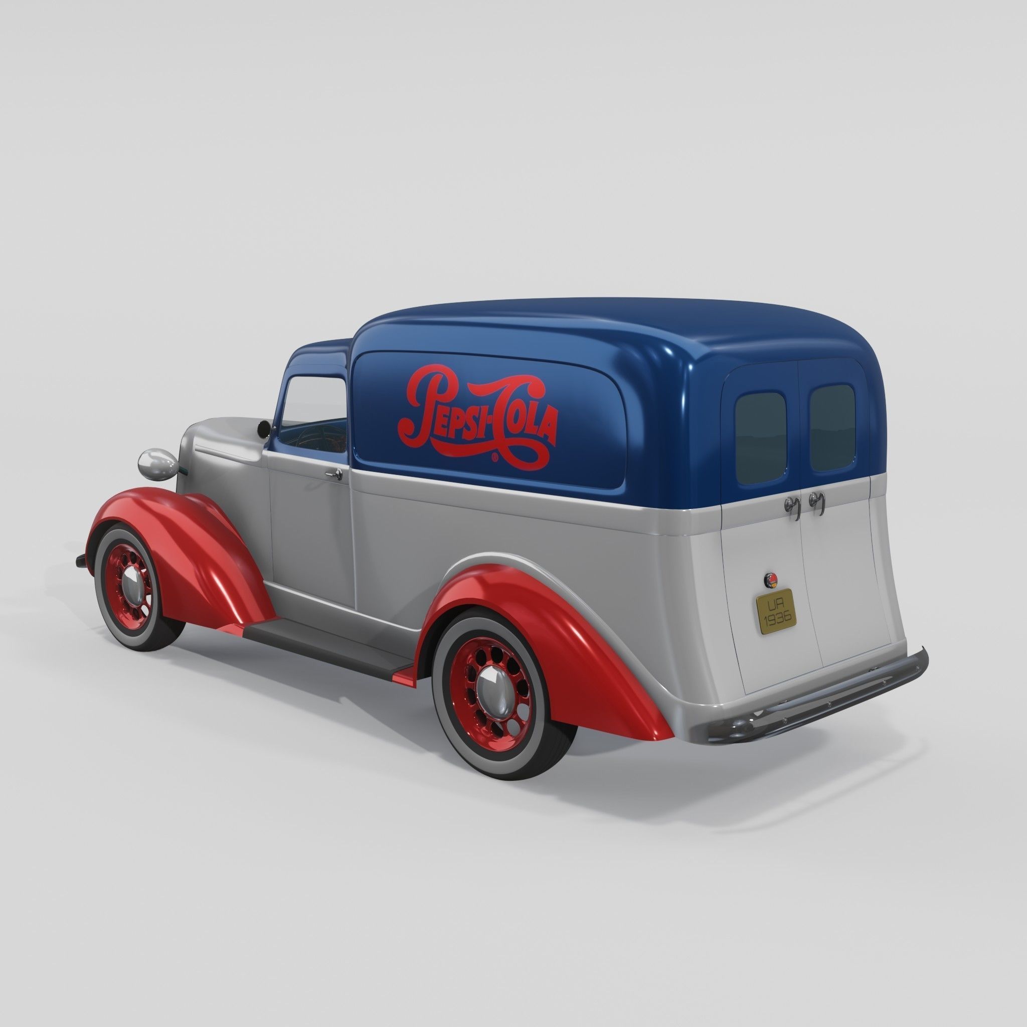 Dodge 1936 Retro Pepsi-Cola model 3D model | CGTrader
