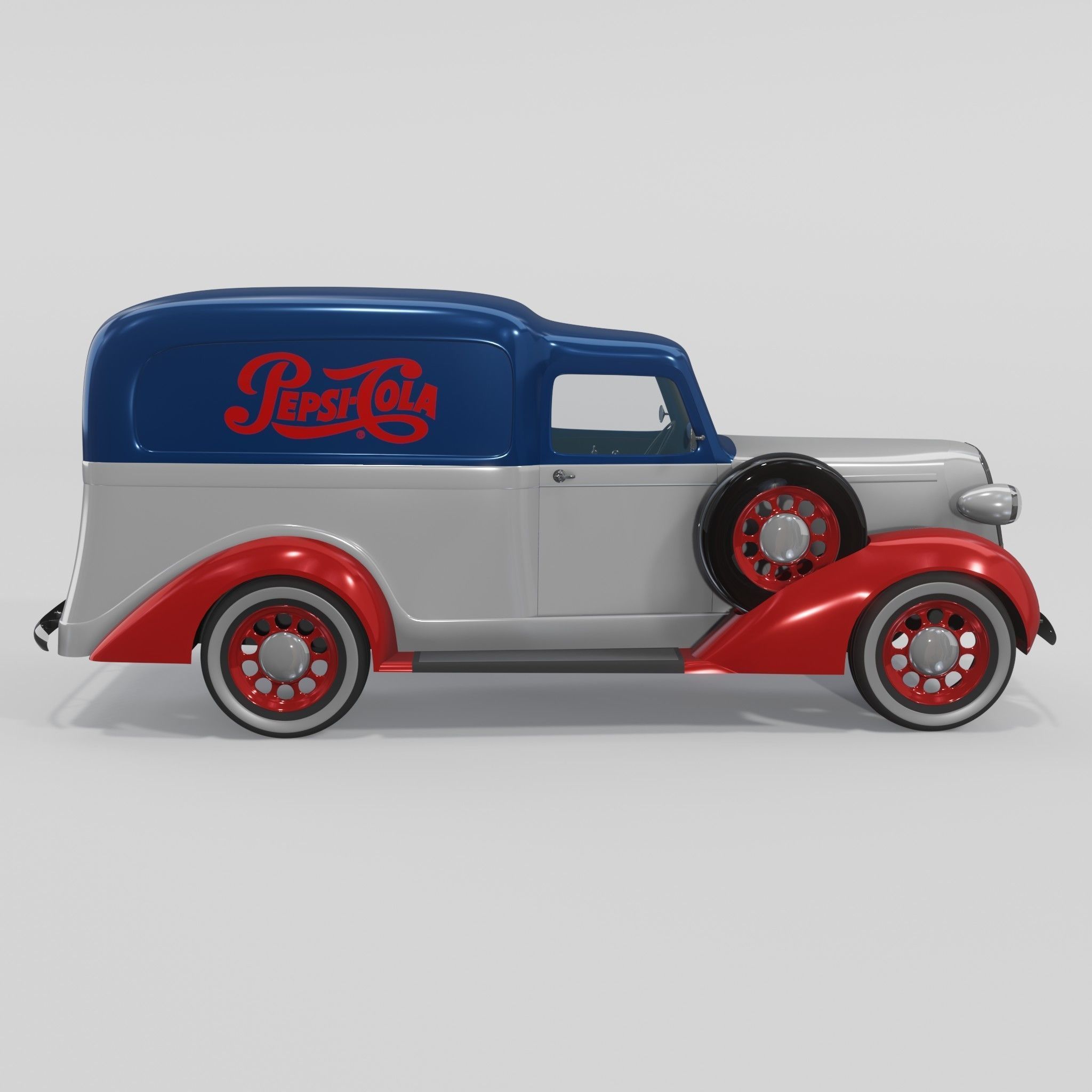 Dodge 1936 Retro Pepsi-Cola model 3D model | CGTrader