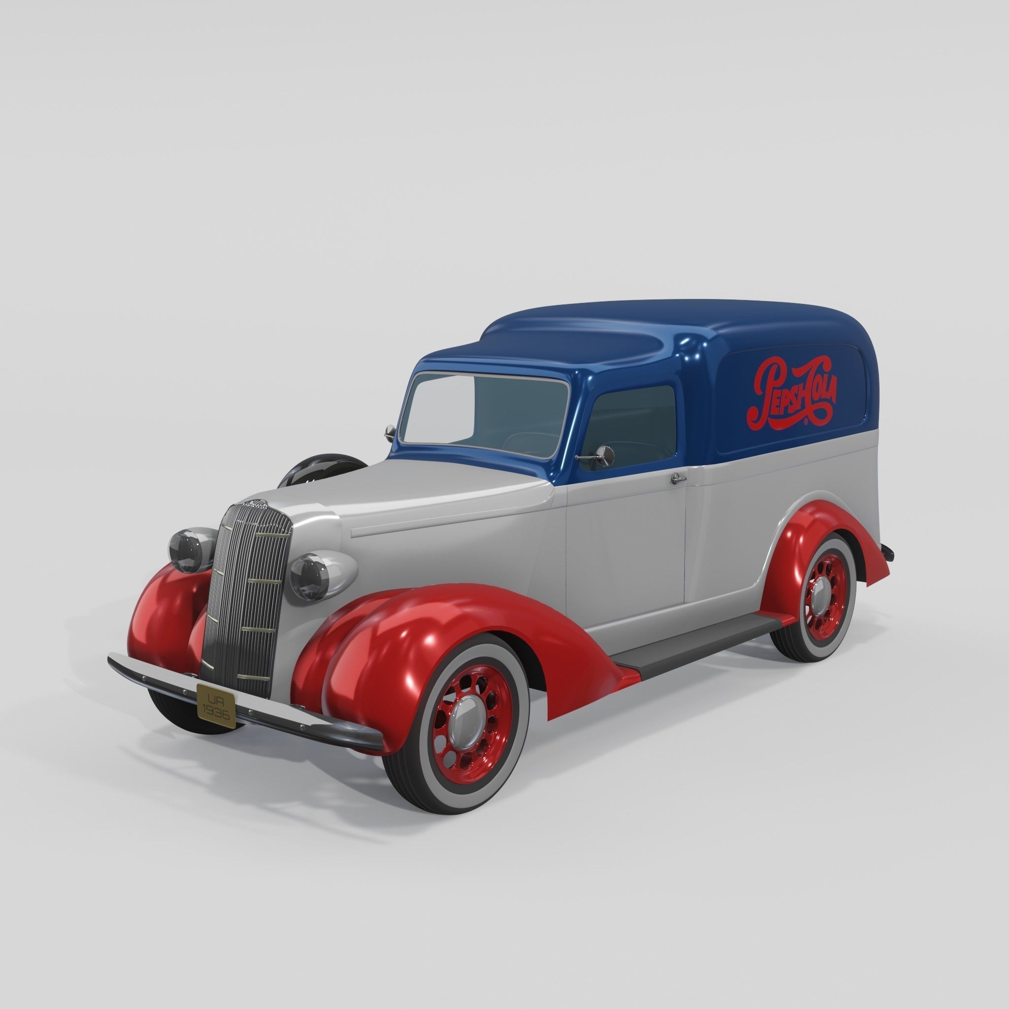 Dodge 1936 Retro Pepsi-Cola model 3D model | CGTrader
