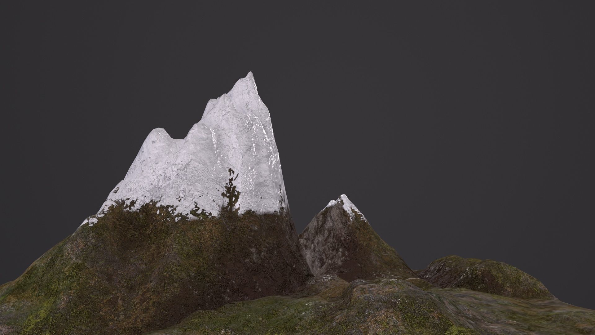 3D model Snowy Mountains 3D Model VR / AR / low-poly | CGTrader