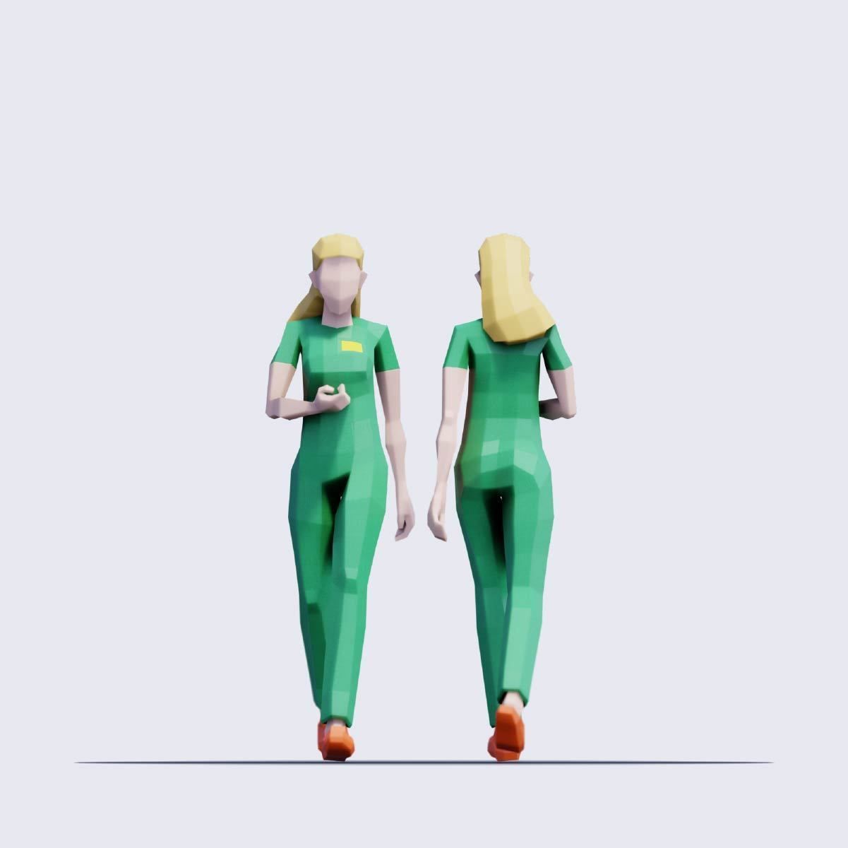 3D model Scientist People - Animated and Rigged VR / AR / low-poly ...