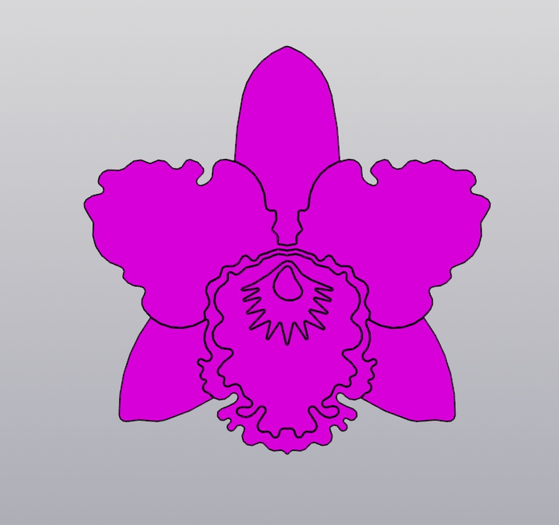 Orchid Cup coaster 3D model 3D printable | CGTrader