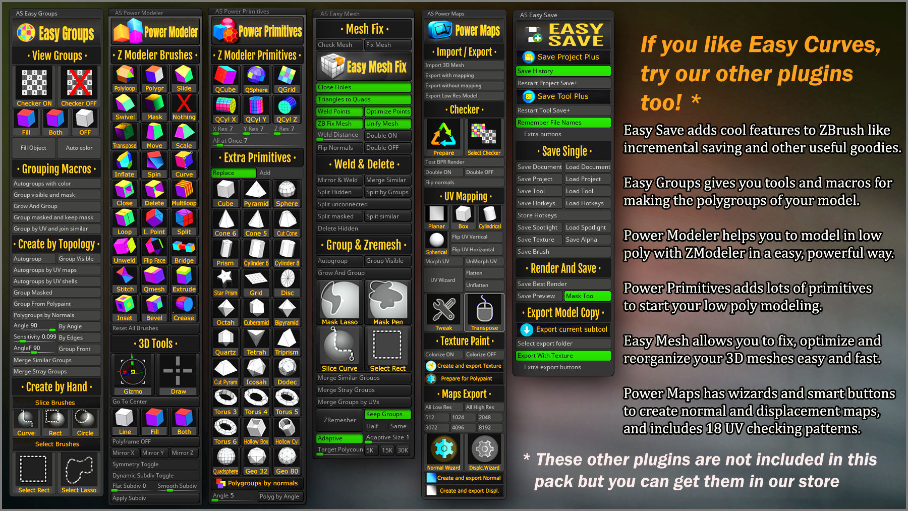 Easy Curves ZBrush Plugin and Curves Tutorial 3D model | CGTrader