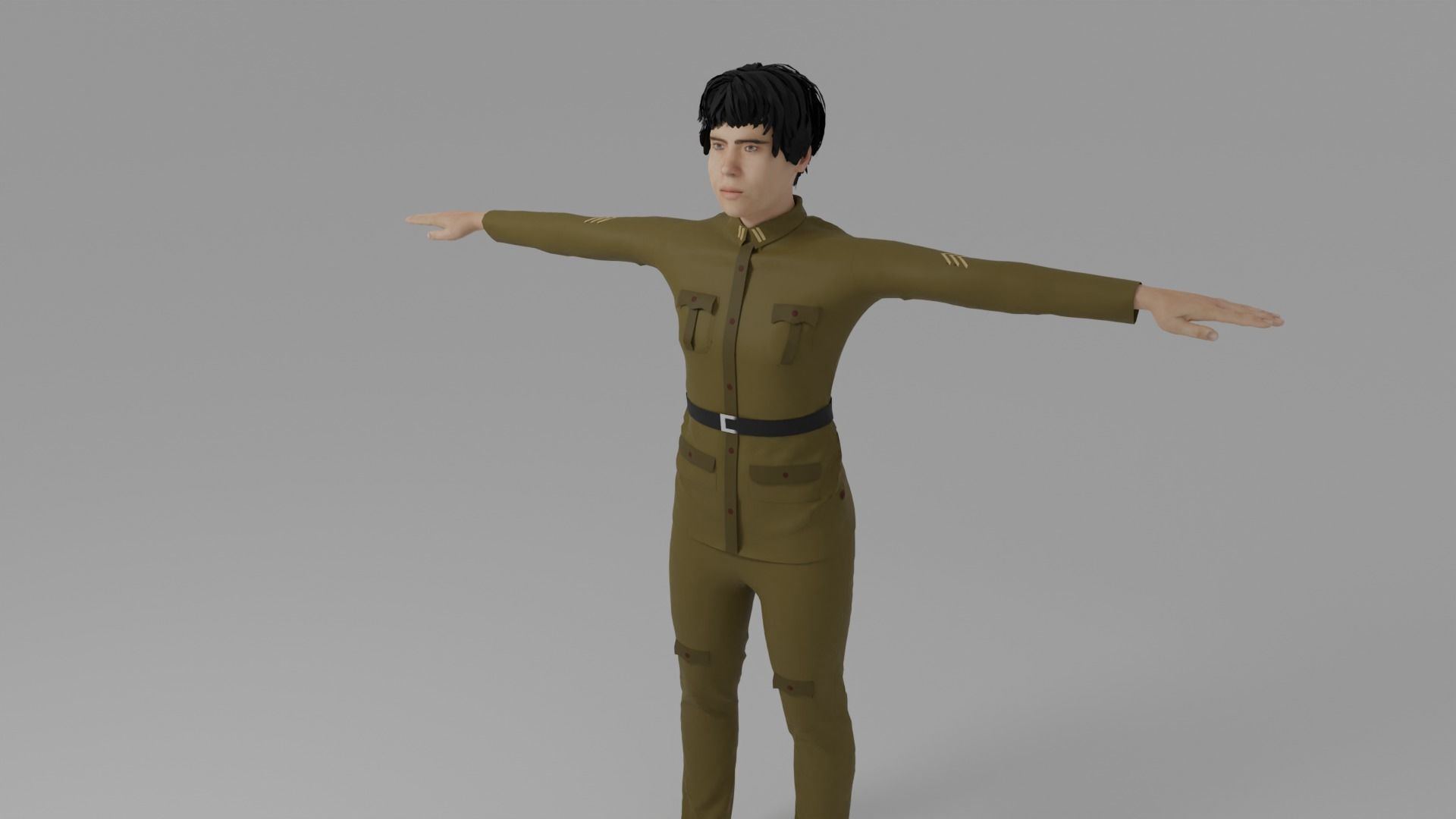 3D model WW2 Soldier VR / AR / low-poly | CGTrader
