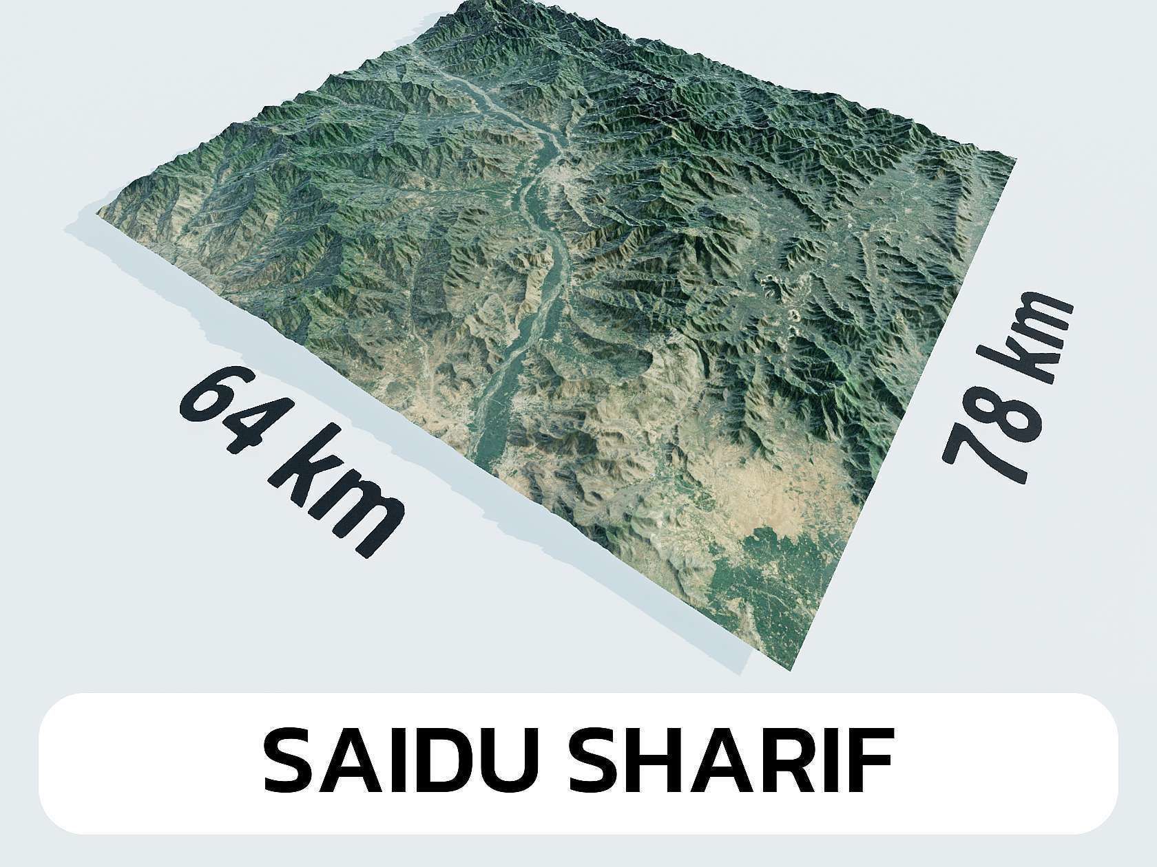 Saidu Sharif Pakistan City Landscape 3D Model 3D model | CGTrader