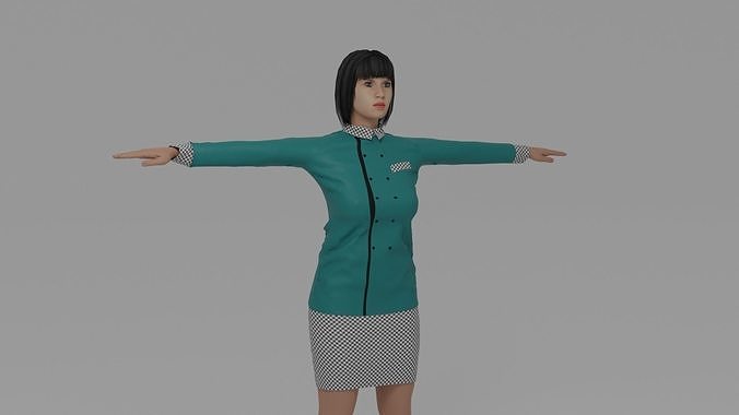 3D model Chef Woman VR / AR / low-poly | CGTrader