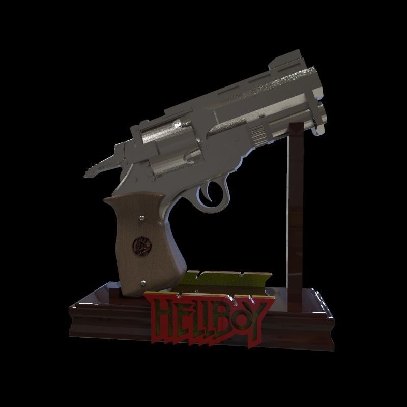 Hellboy gun 3D model 3D printable | CGTrader
