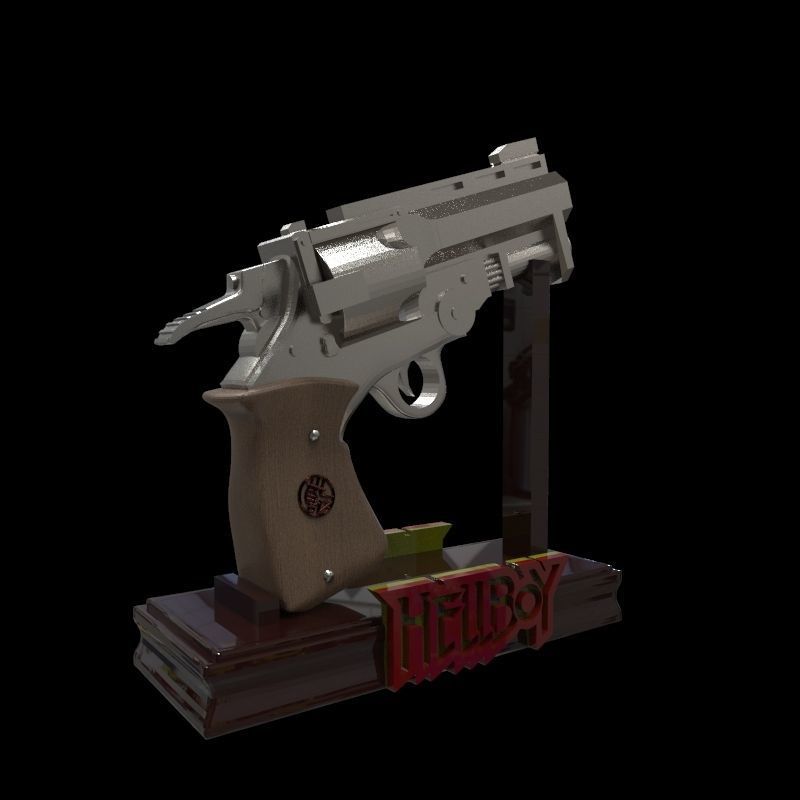 Hellboy gun 3D model 3D printable | CGTrader
